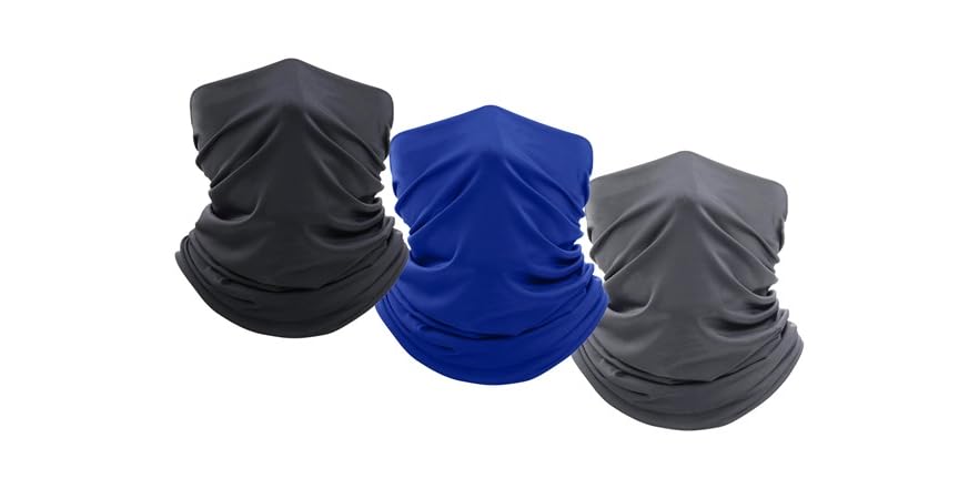 Breathable Stretch Gaiter Face Mask (3-Pack)