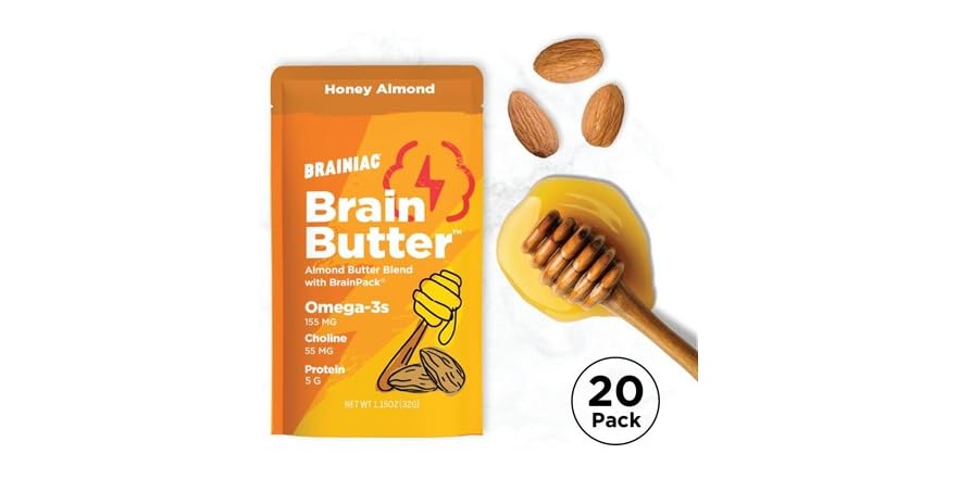 Brainiac Honey Almond Butter 20ct 1.15 oz