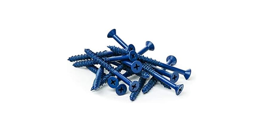 Flat Head Blue Concrete Screws