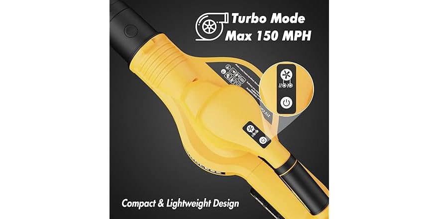 LAZYBOI 21V Yellow Cordless Leaf Blower