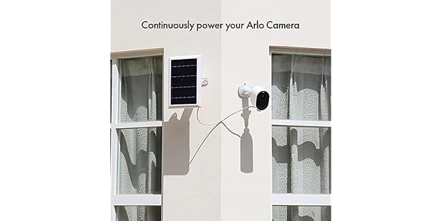 (2 PACK) Wasserstein Solar Panel (2W 6V) Compatible with Arlo