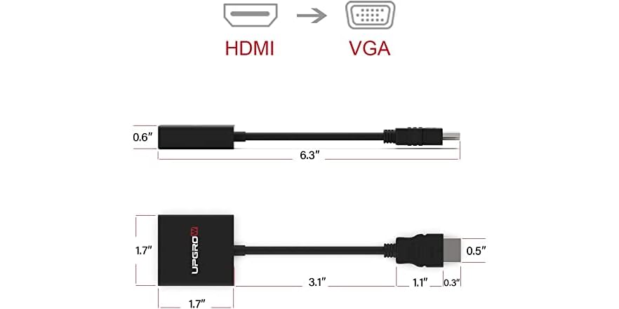 Upgrow HDMI to VGA Adapter