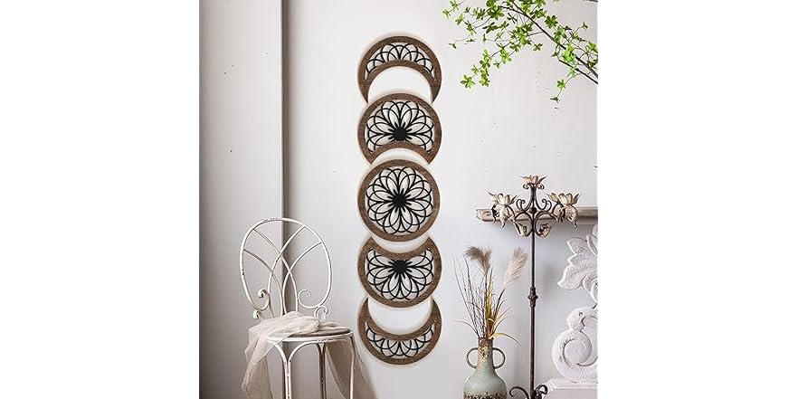 Rustic Moon Phase Wall Décor Set