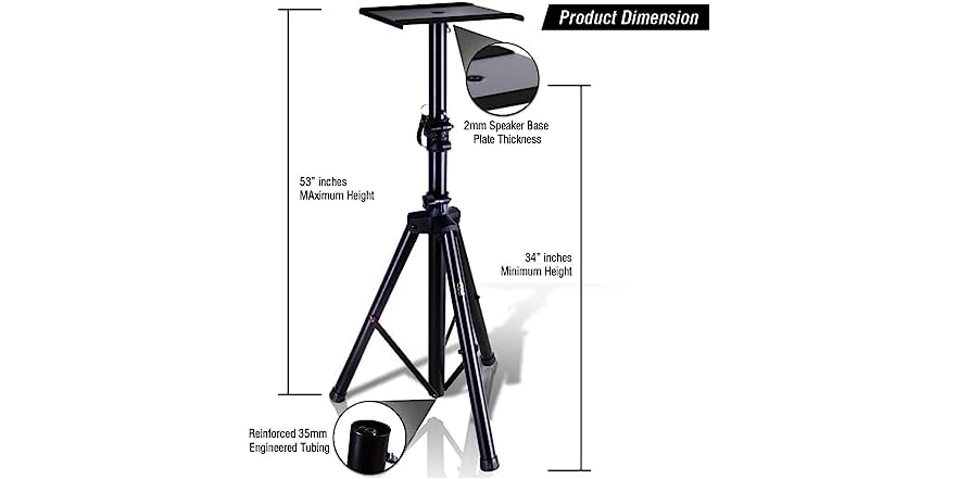(Pair) Pyle Studio Monitor/Speaker Stand Kit