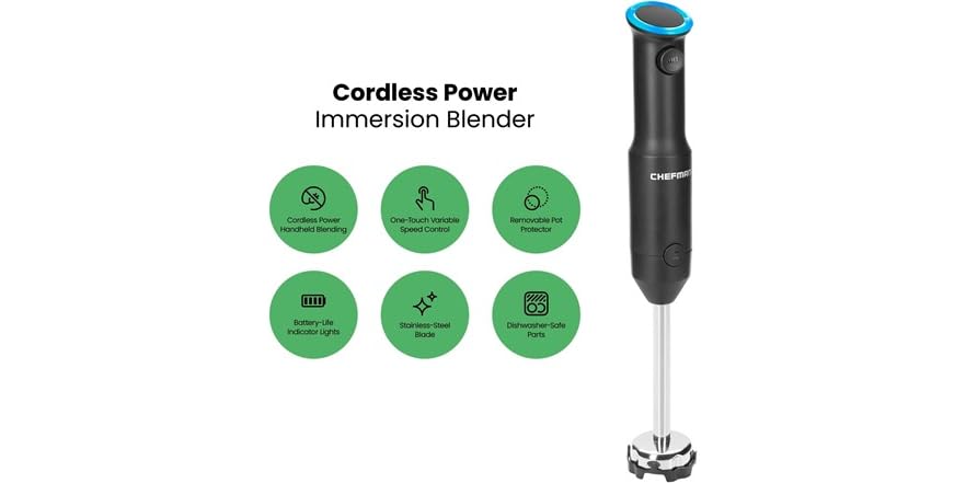 Chefman Cordless Portable Immersion Blender