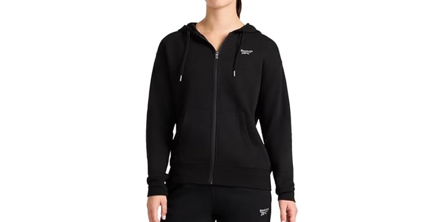 Reebok Women Women’s Rhinestone Full-Zip Hoodie