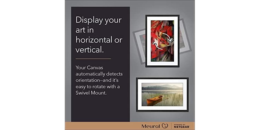 Netgear Meural Canvas II Bundle – 27" HD Digital Canvas (19X (Open Box)