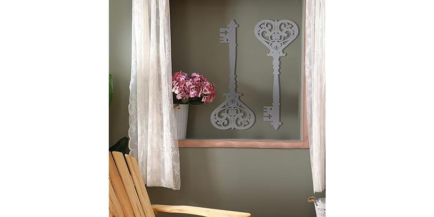 2 Pcs Skeleton Key Wall Decor