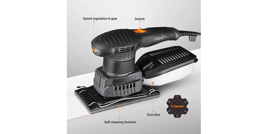 Orbital Sander, 3-in-1 Electric Sander