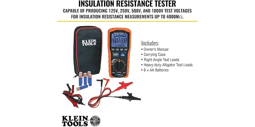 Klein Tools ET600 Multimeter, Megohmmeter Tester