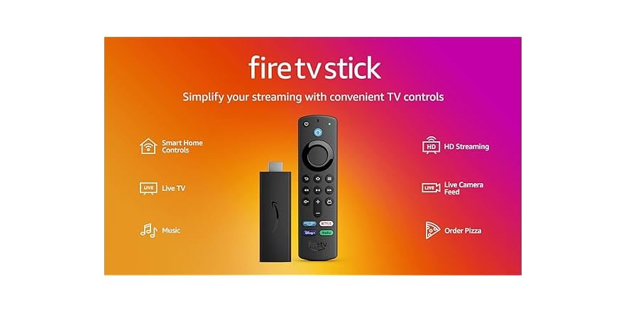 Amazon Fire TV Stick, (3rd Gen), HD with Alexa Voice Remote (3rd Gen)