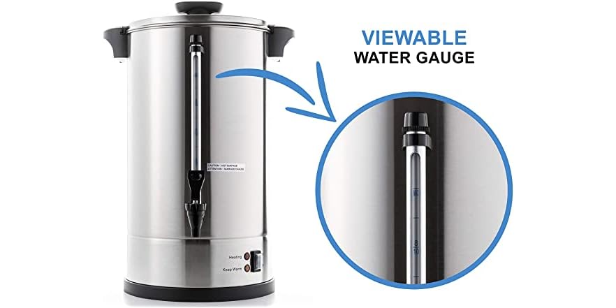 SYBO 2022 UPGRADE SR-CP-50B Commercial Grade Stainless Steel Perc (Open ...