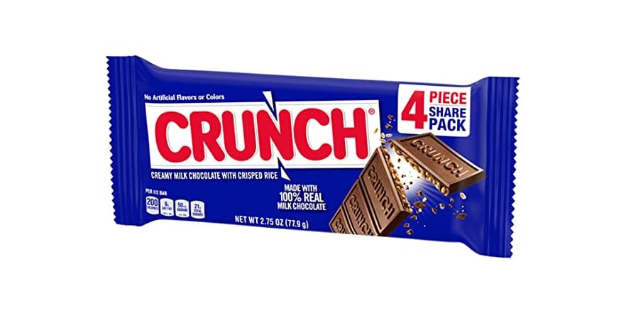 Crunch 100% Real Milk Chocolate Share Candy Bars (18 Count)