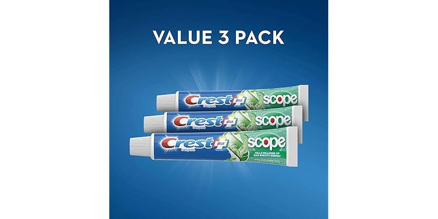 (3Pk) Crest + Scope Complete Whitening Toothpaste