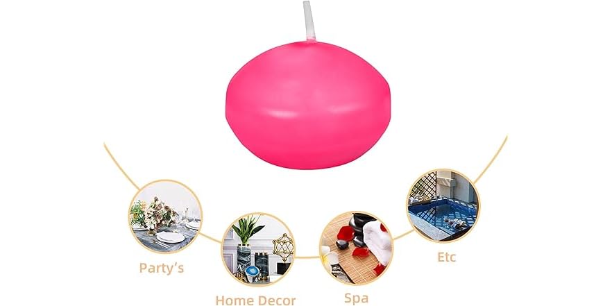 Zest 24pc Floating Candles Pink