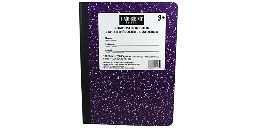 100-Sheet Wide Ruled Composition Book