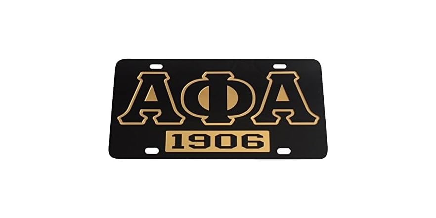 Alpha Phi Alpha License Plate Sign