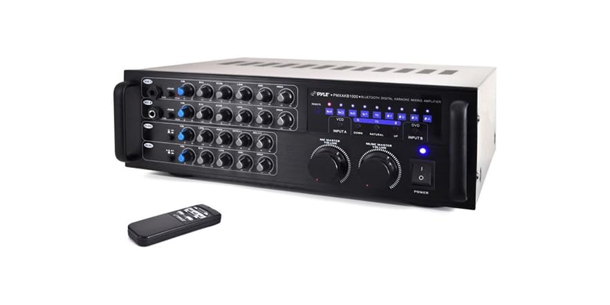 1000W Bluetooth Karaoke Mixer Amplifier with 2 Mic Inputs