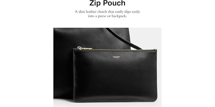 Coach Zip Pouch, B4/Black