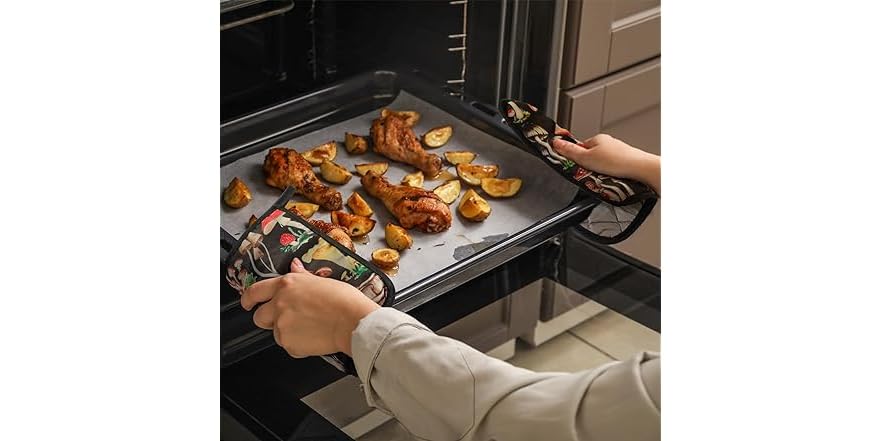 12 PC Pot Mittens With Pocket For Baking