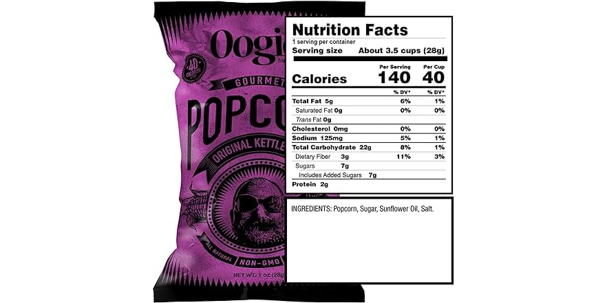 (18 Pack) Oogie's Snacks Variety Pack Popcorn