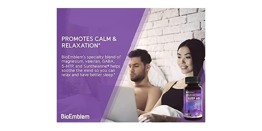 BioEmblem Natural Sleep Aid, 60 Count