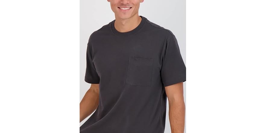(5-Pack) Men's Cotton Pocket T-Shirts