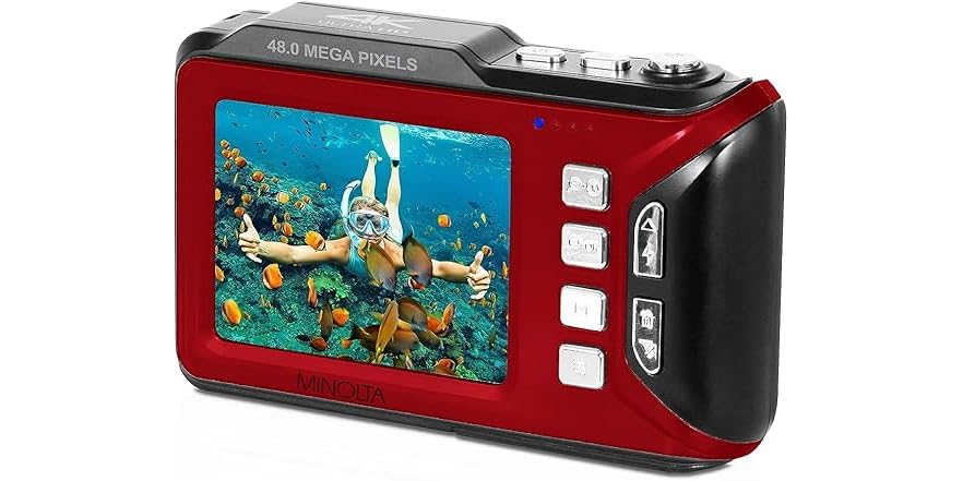 (NEW) Minolta 48MP / 4K Ultra HD Dual Screen Waterproof Digital Camera