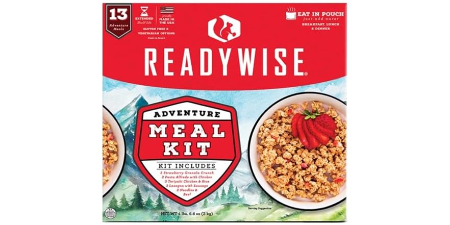 ReadyWise Outdoor Adventure Meal Kit 13 Meals