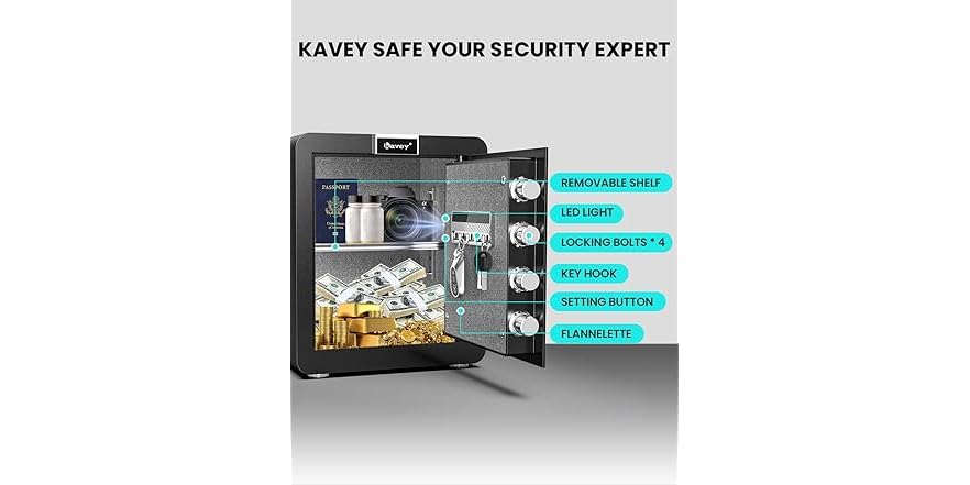 Kavey 1.8 cu.ft. Touch Screen Safe Box
