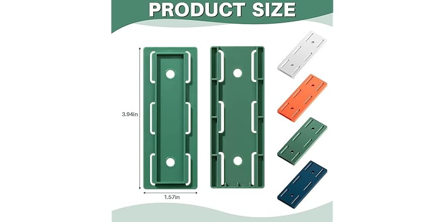 16 PC Adhesive Power Strip Rail Mounts