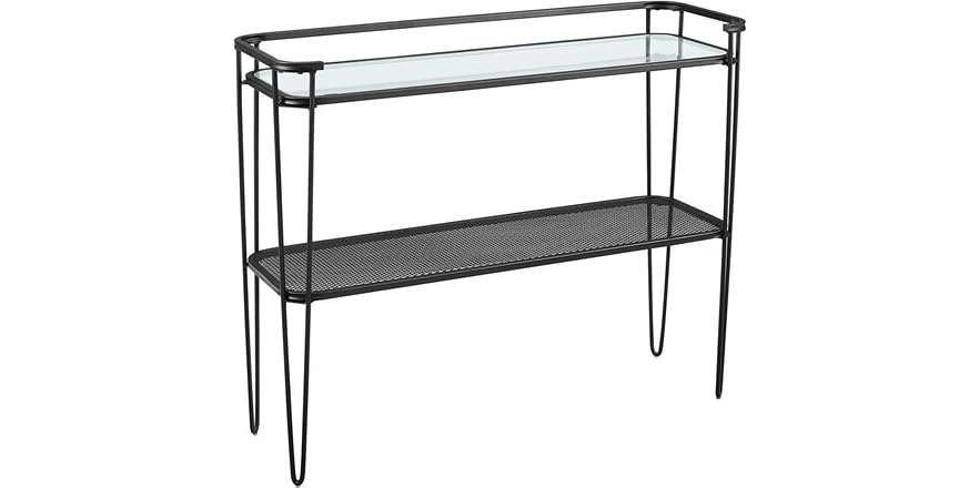 42" Mid Century Shelf Hairpin Leg Entryway Table