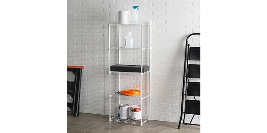 5-Layer Wire Shelf White
