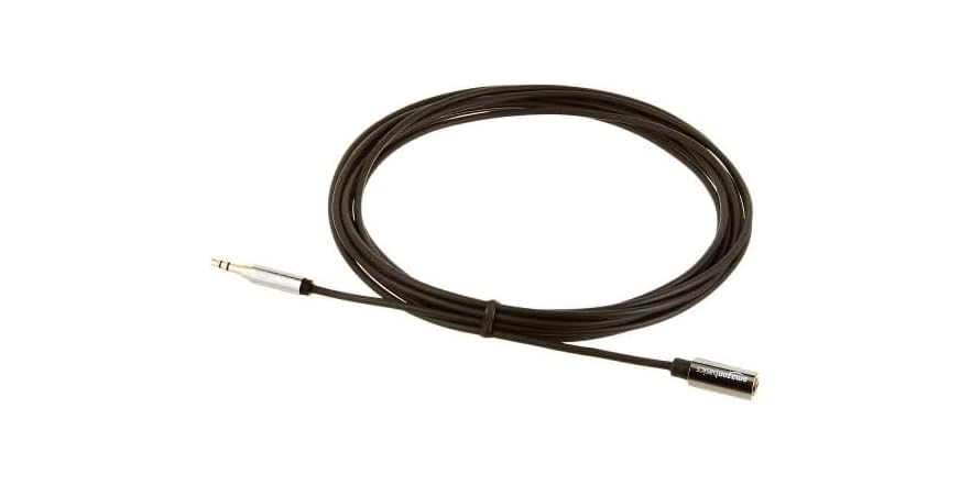 AmazonBasics 12FT 3.5mm Auxiliary Male to Female Audio Jack Extension Cable