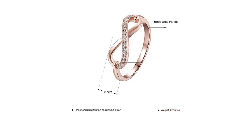 18K Gold Plated Swarovski Infinity Ring