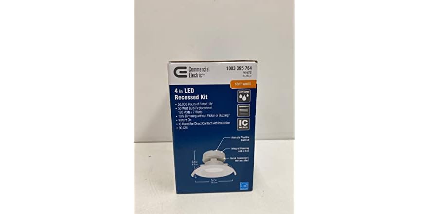 Commercial Electric 4 in. LED Recessed Kit