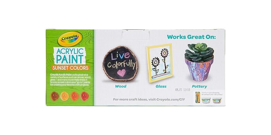 Crayola Multi-Surface Craft Paint Sunset Colors