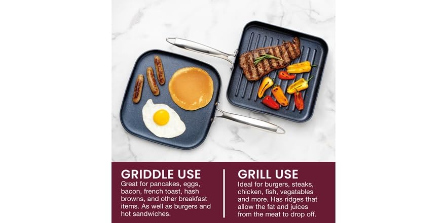 Granitestone 2-Piece Grill & Griddle