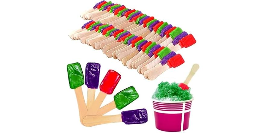 Perfect Stix Snow Cone Candy Spoons, 51 ct