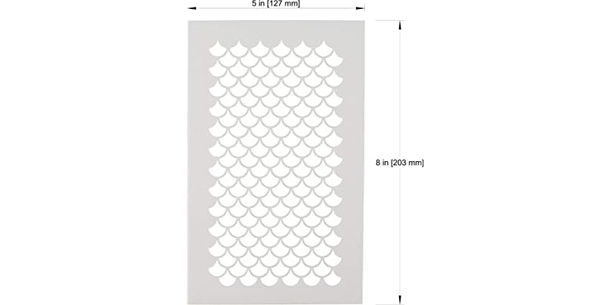 Delux Arts Mermaid/Fish Scale Stencil