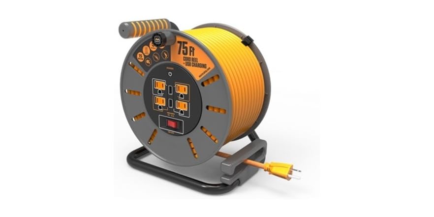 MasterPlug Heavy Duty Extension Cord Reel