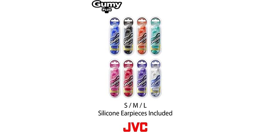 (NEW) JVC GUMY Wired Earbuds w/Mic