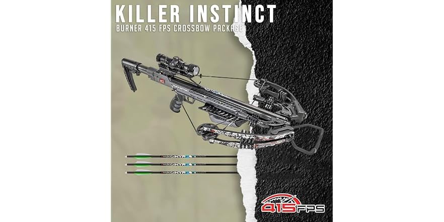 Killer Instinct Burner 415 FPS Crossbow Package 4pk