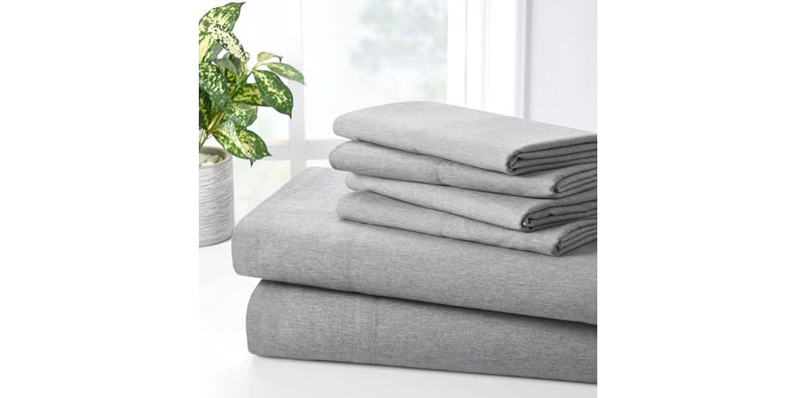 Rayon From Bamboo 2000 Count 6 Piece Chambray Sheet Set