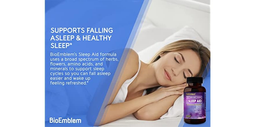 BioEmblem Natural Sleep Aid, 60 Count