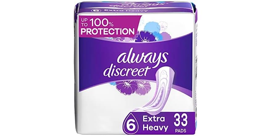 Always Discreet Incontinence Pads 33 Count