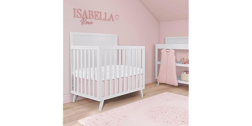 Evolur Baby Pink Heart Crib Bedding Set