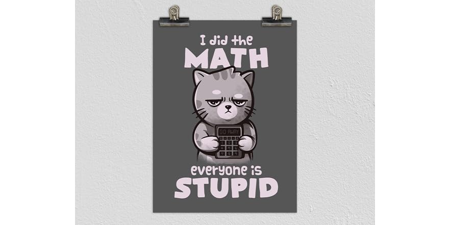 "Math Cat" 12" x 16" Matte Poster