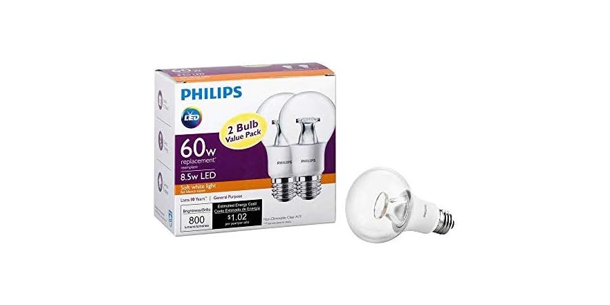 Phillips Clear Soft White LED Light Bulb