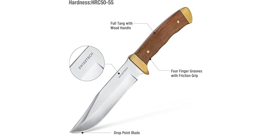 Swiss+Tech Fixed Blade Knife 11 Inch Tang